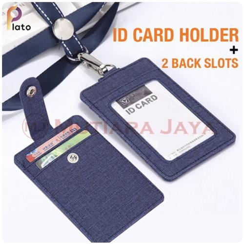 Jual PLATO Tempat Kartu ID Name Tag ID Card Holder - Biru - Jakarta ...