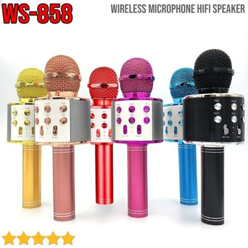 Jual Mic Karaoke Mikrofon Wireless Bluetooth WS-858 Mic - Hitam ...