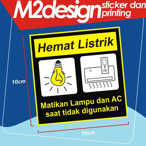 Jual STICKER HEMAT LISTRIK, hemat listrik, lampu, listrik, hemat ...