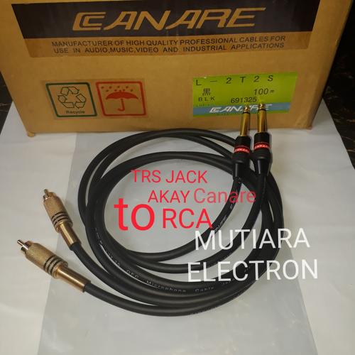 Jual Kabel TRS Jack Akay CANARE 6,5mm Mono to RCA Male Gold 1 Meter ...