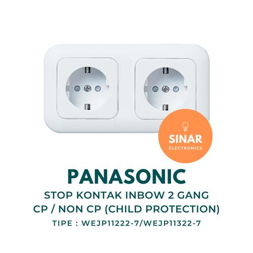 Jual Stop Kontak Inbow 2 Gang/Lubang CP PANASONIC WEJP11222-7/WEJP11322 ...