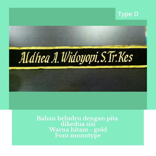 Jual selempang wisuda / sash wisuda - navy pita silve, New Roman Gold ...