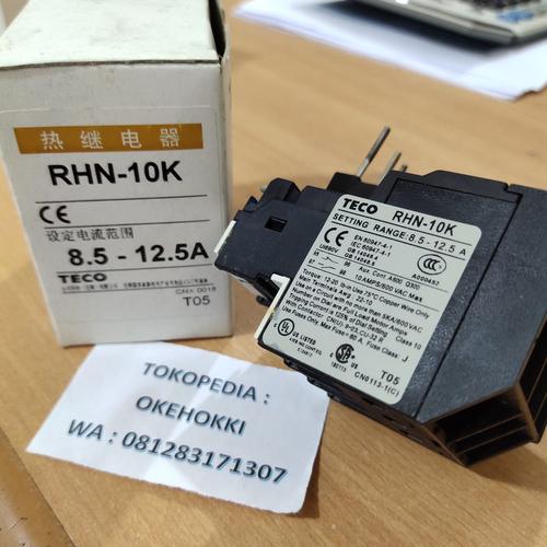 Jual THERMAL RELAY OVERLOAD RHN-10K 8.5 - 12.5A TECO RHN-10K 8.5-12.5A ...