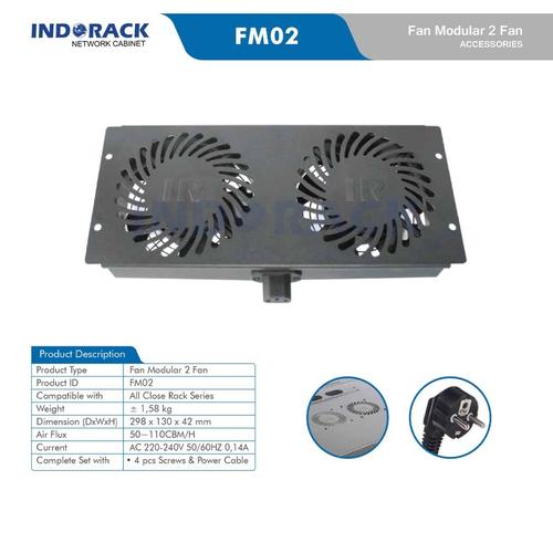 Jual MODULAR BRACKET 2 FAN RAK SERVER FM02 - KIPAS CLOSE RACK INDORACK ...