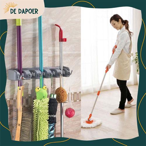 Jual Gantungan Tempel Sapu Pel Lantai Dinding Rak Kunci Motor 3 5 Slot ...