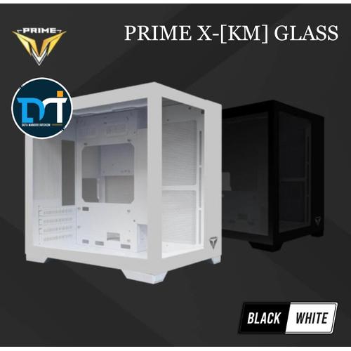 Promo PRIME X - [KM] - GLASS I METAL Premium m-ATX Gaming Case - White ...