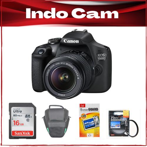 Jual CAMERA CANON EOS 1500D KIT RESMI 18-55MM - PAKET STANDAR - Jakarta Utara - INDOCAM | Tokopedia