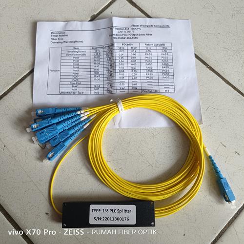 Jual passive Splitter PLC modular mini 1:8 SC UPC/spliter 1:8 modular ...