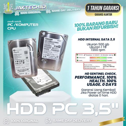 Jual HDD/Hardisk Internal 3,5 Komputer/PC 500GB 1 TB Sata 3 - 1TB WD ...