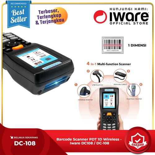 Promo Barcode Scanner PDT 1D Wireless - Iware DC108 / DC-108 Inventory ...