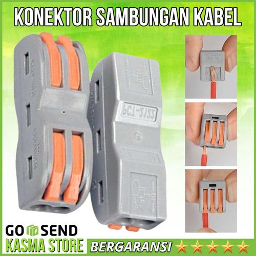 Jual Konektor Connector 2 Wire Spring Terminal Sambungan Kabel Listrik ...