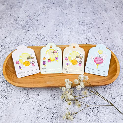 Jual Hang Tag Mooncake Mix / Label Kartu Mini Packaging Kue Bulan ...
