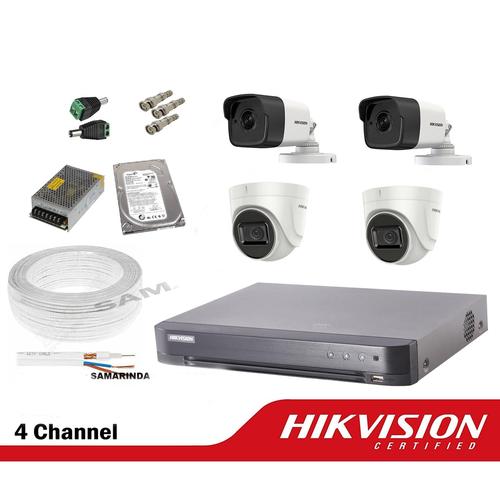 Jual PAKET CCTV HIKVISION 4 CH Lengkap 1080P upto 4MP Tinggal Pasang ...