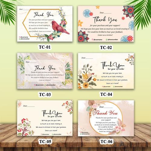 Jual Thank You Card, Thanks Card, Kartu Ucapan Terima Kasih Custom - 07 ...