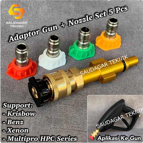 Jual Adaptor Nozzle Quick Release Gun Pendek Krisbow Benz Multipro ...