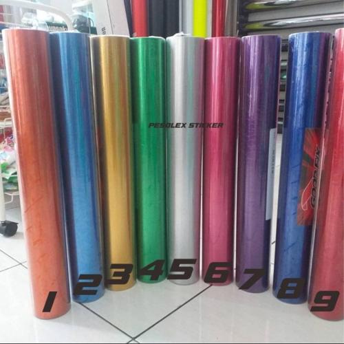 Jual STICKER STIKER SKOTLET VINYL METALIK CANDY 50CM X 50CM - Pink ...