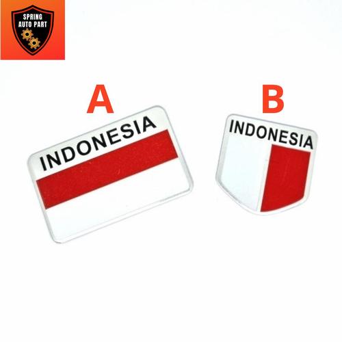 Jual Stiker Emblem Mobil Bendera INDONESIA Bahan ALUMINIUM - B ...