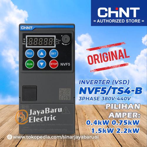 Jual CHINT Inverter NVF5 NVF5-TS4-B 3P 3Phase 0.4kW 0.75kW 1.5kW 2.2kW 380V - 0.4kW - Jakarta ...