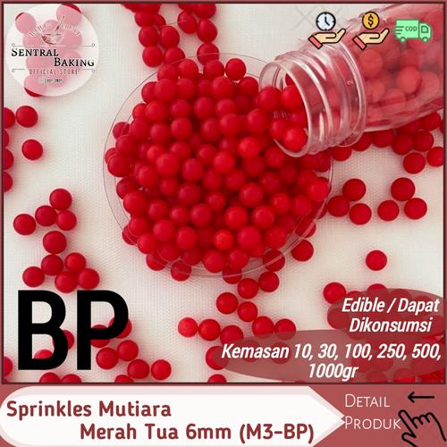 Jual SPR-162 Sprinkle Mutiara Merah Tua 6mm (M3-BP) Springkel Sprinkel ...