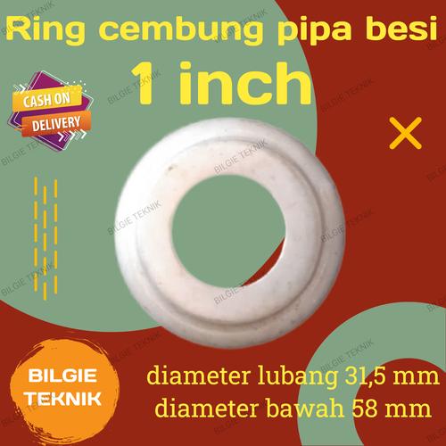 Jual Ring pipa 1 inch kaki tapak cembung bulat aksesoris pintu pagar ...
