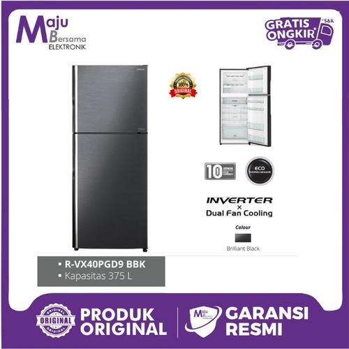 Promo Kulkas Hitachi RVX40PGD9 BBK/BSL 2 Pintu 340L R-VX40PGD9 BBK/BSL - Abu Cicil 0% 3x ...