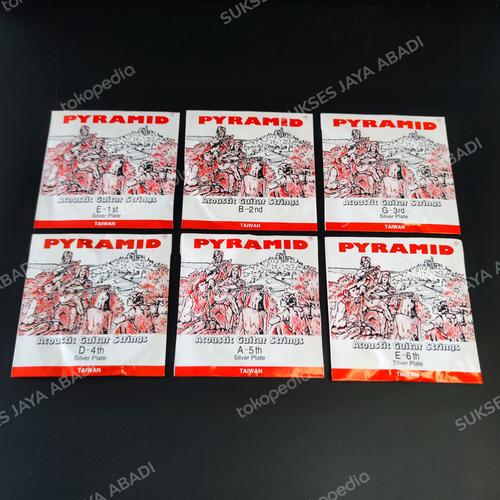 Jual PYRAMID ORIGINAL ACOUSTIC GUITAR STRING SENAR GITAR AKUSTIK SILVER ...