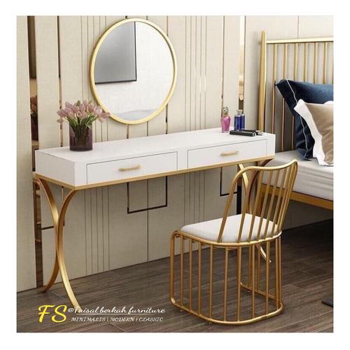 Jual meja rias minimalis besi hollo gold,meja rias meja kerja ...