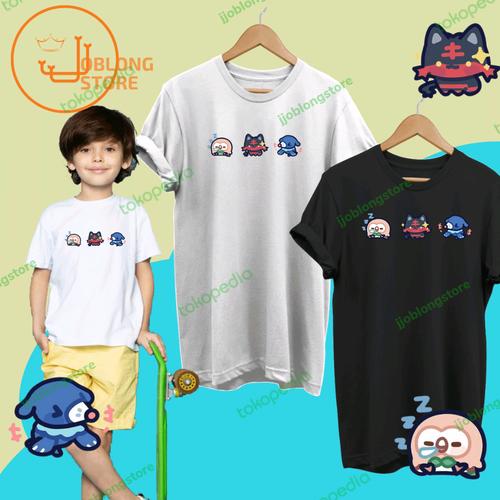 Jual Kaos pokemon anak doodle/Baju pokemon /kaos anak pokemon gen 7 ...