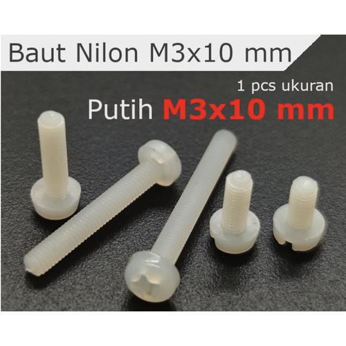 Jual Putih Baut Nylon M3x10 mm Pilar Spacer PCB M3 Standoff M3 x 10mm ...