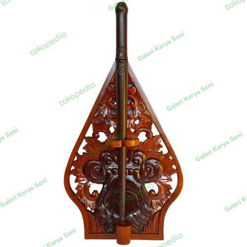 Jual Blawong Tombak Ukiran Mangkoro Buto Bali Motif Gunungan Kayu Jati ...