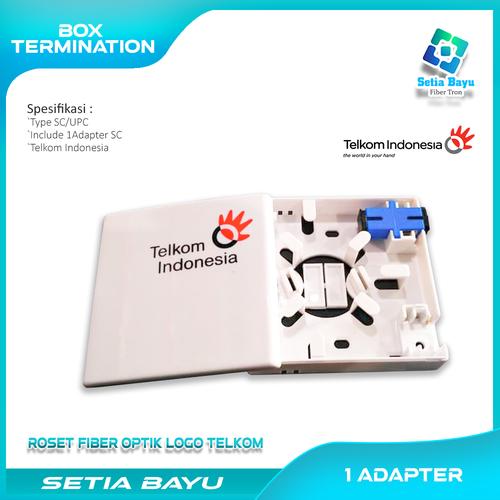 Jual Roset 2 Core Logo Telkom Dengan 1 Adapter SC UPC Kabel Fiber Optik ...