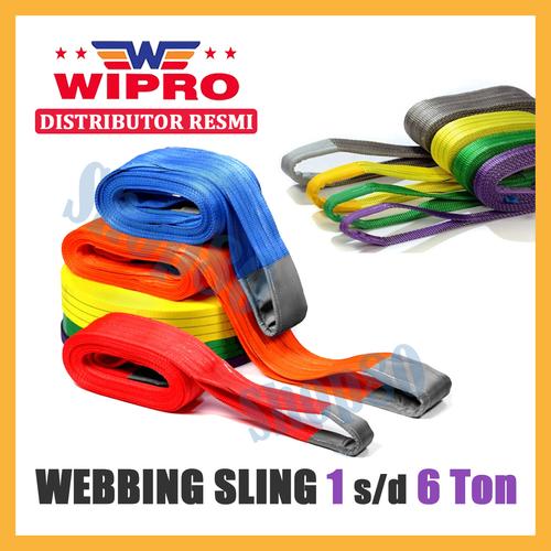 Jual Wipro Webbing Sling 1 2 3 4 5 6 Ton 3m 4m 5m 6m 8m 10m Tali Barang ...