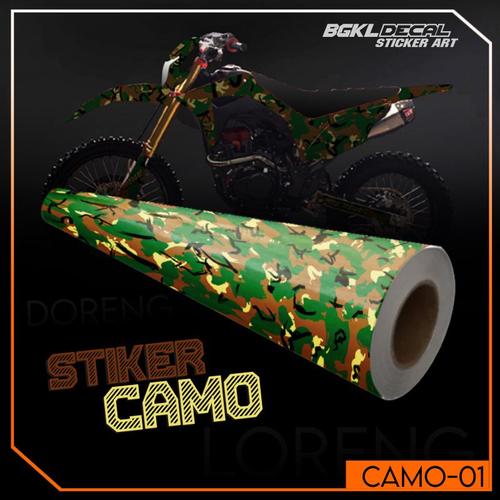 Jual Stiker Loreng Motif Doreng army Tentara sticker camoflage warna hijau - Camo 1 - Kota ...