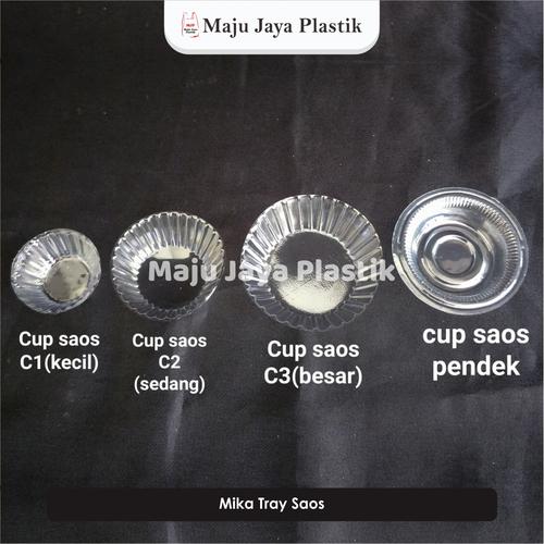 Jual isi 400pcs mika tray sambal bening / mika saos sambal putih susu ...