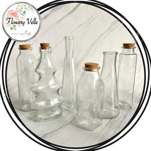 Jual Botol Kaca with Cork Tempat Kaca Glass Bottle Jar Kaca Tinggi Vas ...