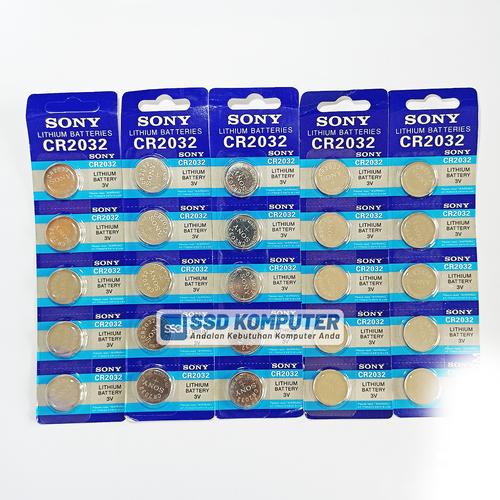 Jual Baterai Lithium Sony Battery CR2032 CR 2032 CMOS Jam Komputer ...