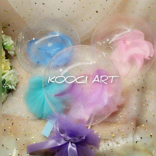 Jual Cake topper balon confetti/balon PVC clear/topper bubble Balloon ...