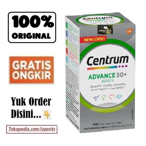 Jual Centrum Advance 50 + 50+ Adults Adult Multivitamin Mineral 100 ...