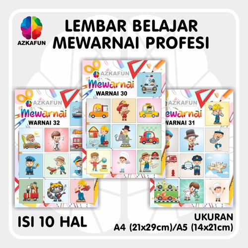 Promo Lembar Belajar Mewarnai Profesi - Worksheet Anak - Belajar ...