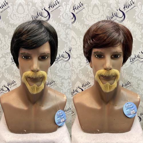 Jual Wig cowok rambut palsu pria model belahan flexibel bahan fiber ...