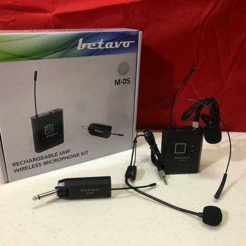 Jual Mic Wireless Jepit dada ClipOn Headset BETAVO M05 M 05 UHF Imam ...