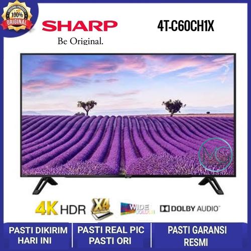 Promo Sharp LED TV 60 Inch 4T-C60CH1X / 4TC60CH1X / 60CH1X AQUOS 4K UHD ...