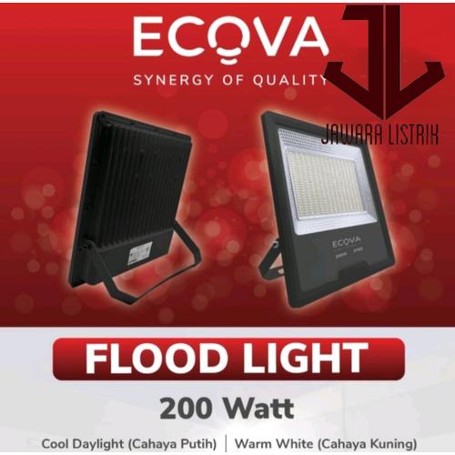 Jual ECOVA FLOOD LIGHT 200W 200 WATT LAMPU SOROT MURAH TERANG ...