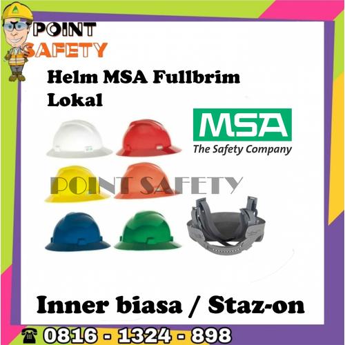 Jual Helm Safety Proyek MSA Full Brim Lokal Inner Biasa - Orange ...