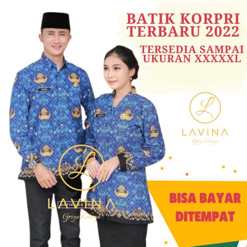 Jual BAJU BATIK KORPRI SERAGAM PNS UKURAN SAMPAI JUMBO - PRIA, XXL ...