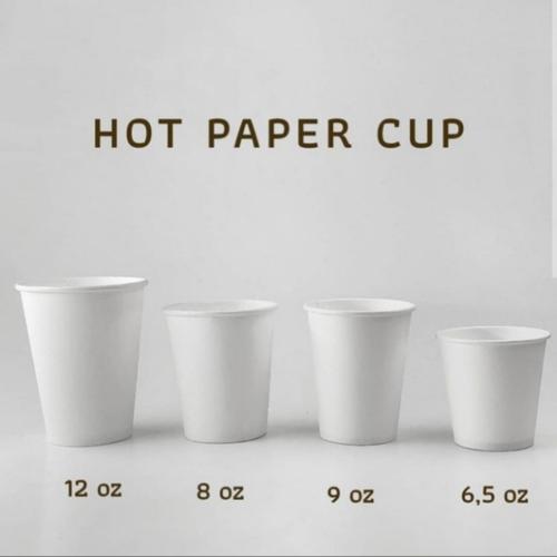 Jual [1 dus] paper cup polos/gelas kertas polos/gelas kertas minuman ...