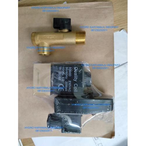 Jual Solenoid Autodrain Valve 1/2" / solenoid timer 1/2" / Timer drain ...