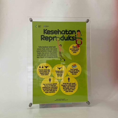 Jual Poster Akrilik Kesehatan Reproduksi Hijau, POSTER BISA DIGANTI ...