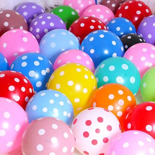Jual balon polkadot hitam putih latex warna warni 12 inch - Merah Putih ...