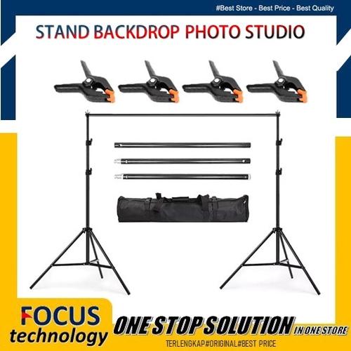 Jual Backdrop Stand Background Bracket 3M Foto Studio Besi Tiang ...